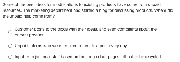 Solved Some of the best ideas for modifications to existing | Chegg.com