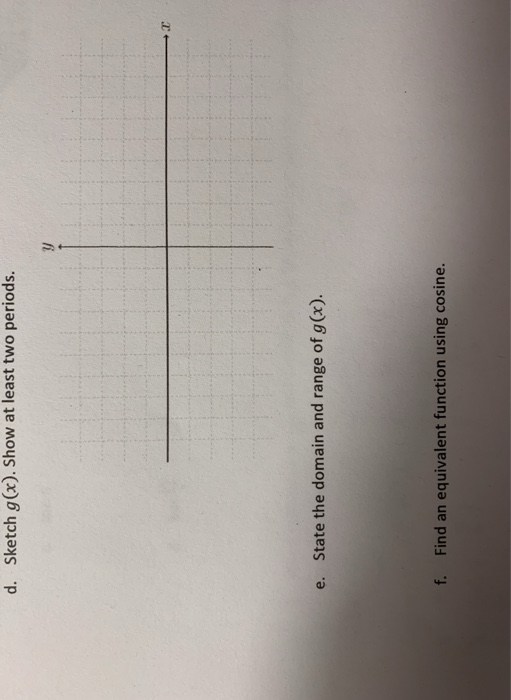 Solved 6. Let g(x) = -3sin (4(x – 3)] + 1. a. State the | Chegg.com