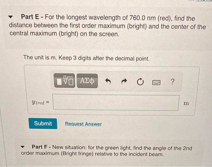 Solved Grating 3 of 8 a Review Learning Goal: Grating (also | Chegg.com