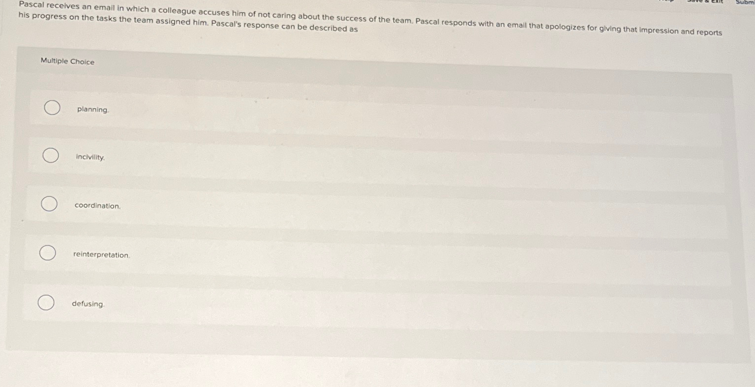 Solved Pascal receives an email in which a colleague accuses | Chegg.com