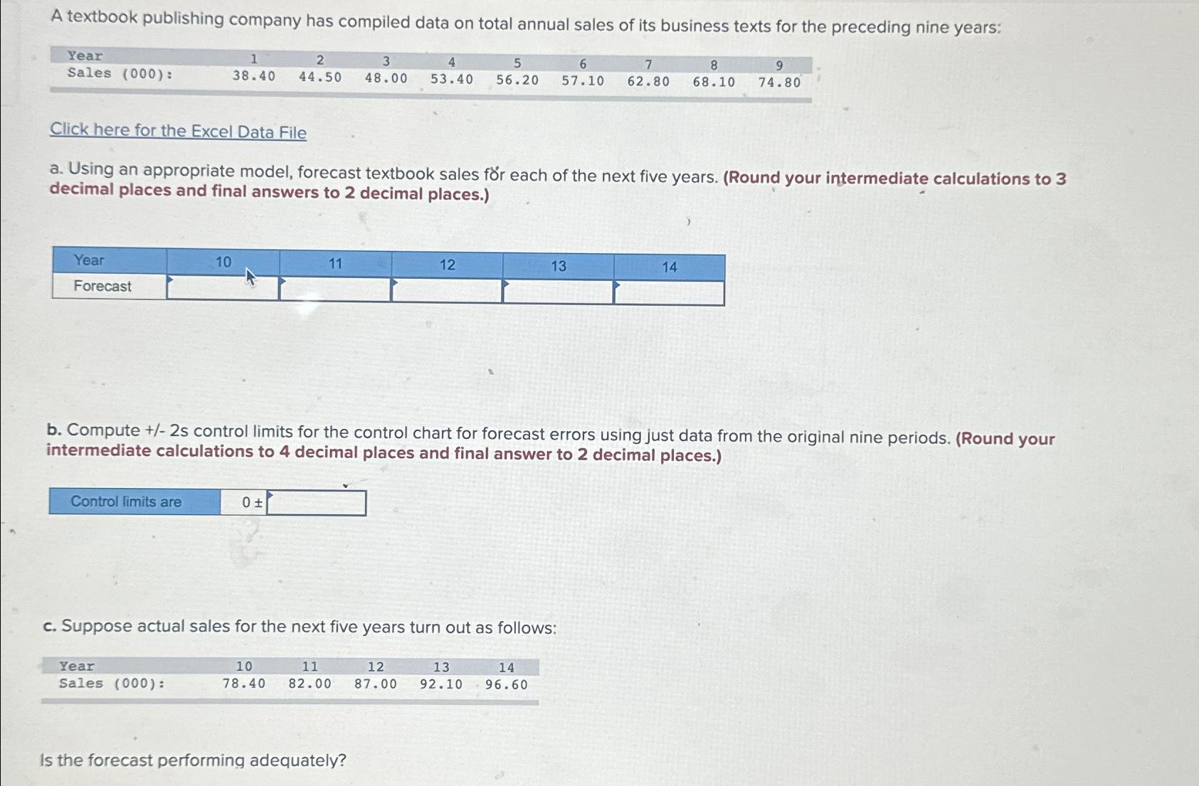 Solved A textbook publishing company has compiled data on | Chegg.com