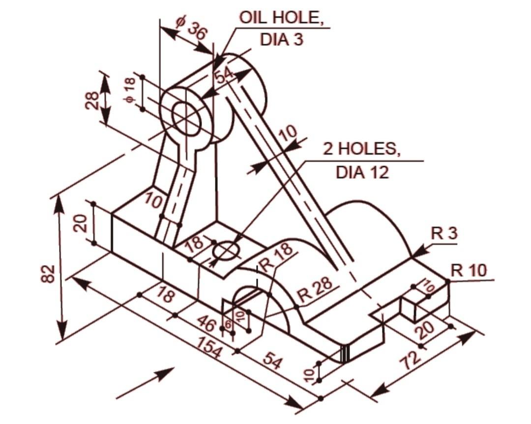 Solved What is the front, top and side orthographic views of | Chegg.com