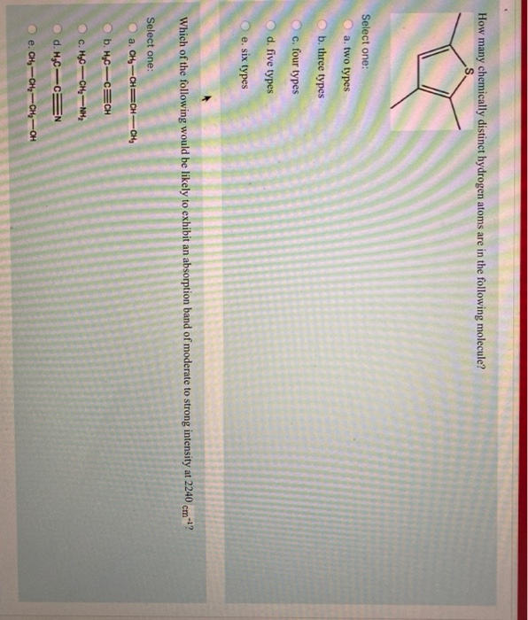 Solved How many chemically distinct hydrogen atoms are in | Chegg.com