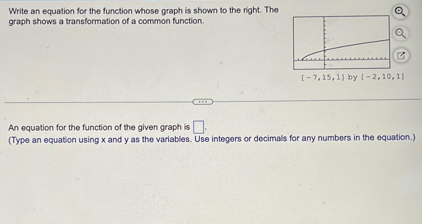 Solved Please Helpwrite An Equation For The Function Whose 