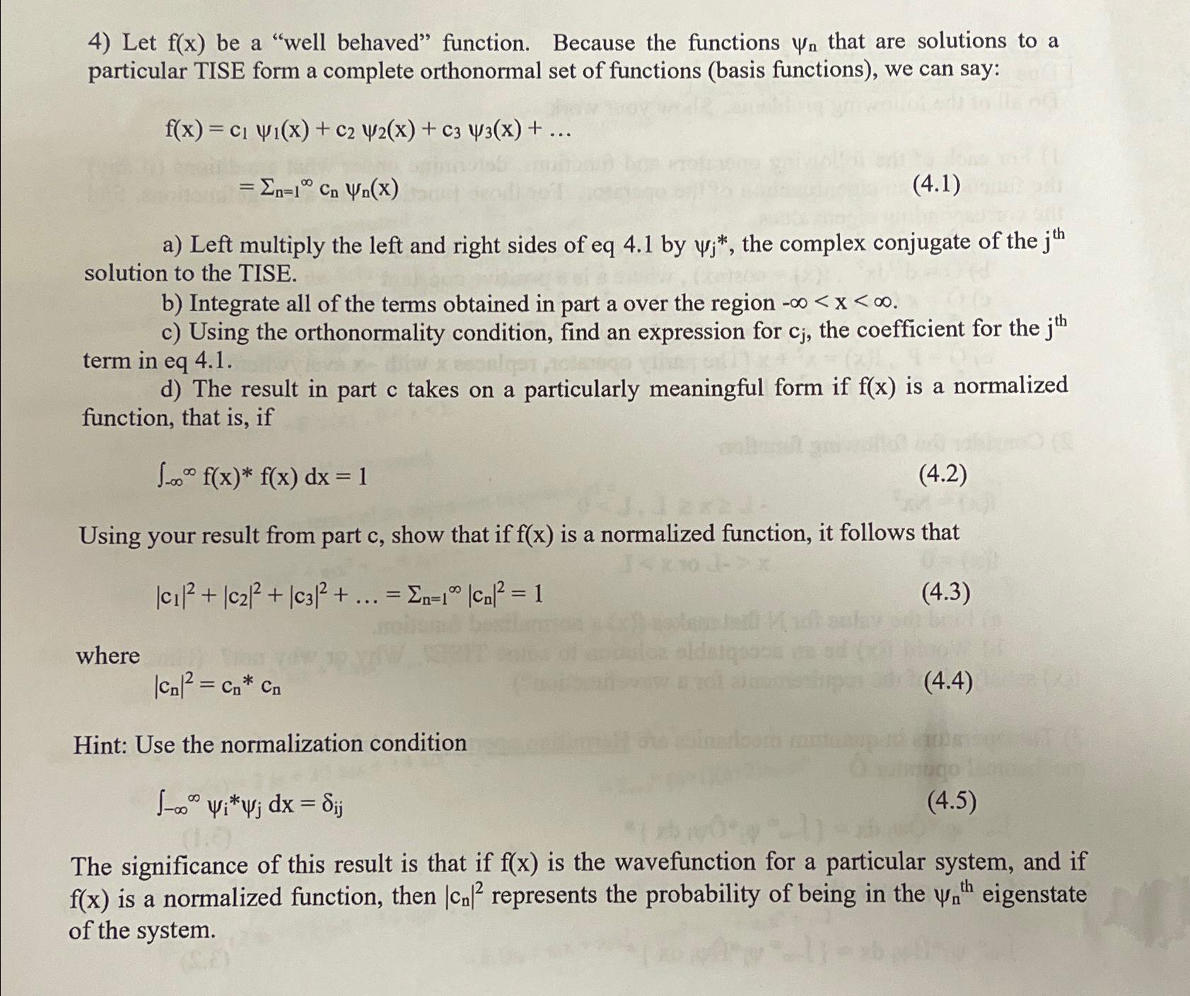 Solved Let f(x) ﻿be a "well behaved" function. Because the | Chegg.com