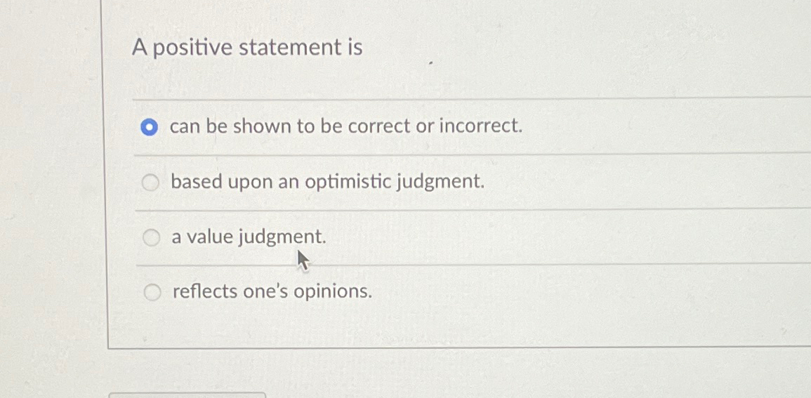 Solved A positive statement iscan be shown to be correct or | Chegg.com