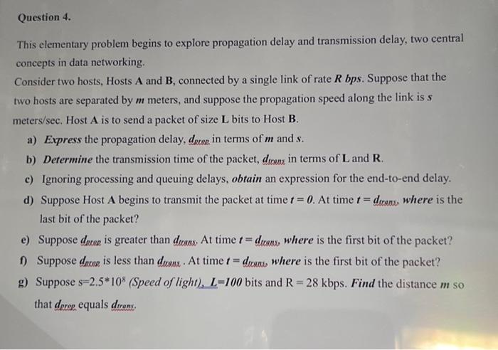 Solved This elementary problem begins to explore propagation | Chegg.com