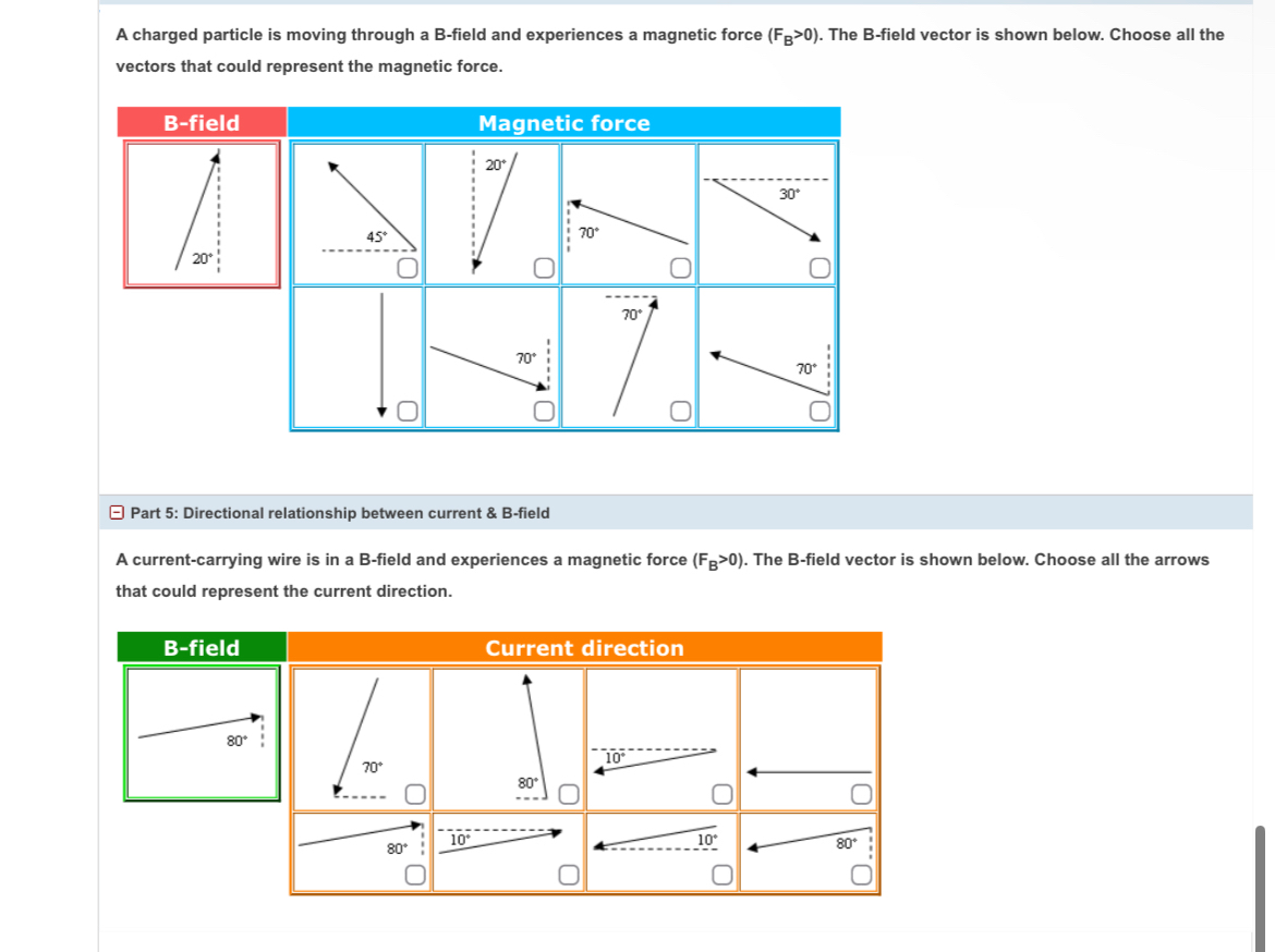 Solved A charged particle is moving through a B-field and | Chegg.com