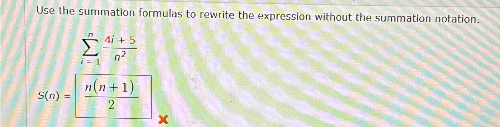 Solved Use The Summation Formulas To Rewrite The Expression 9598