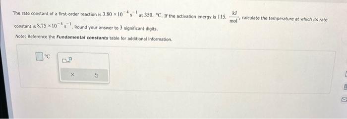 Solved The rate constant of a first-order reaction is | Chegg.com