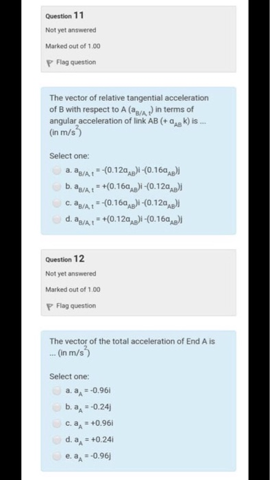 Solved For a short interval of motion, link OA has a | Chegg.com