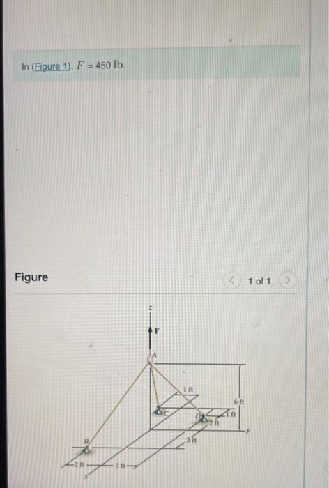 Solved In (Figure 1), F=450lb. Figure | Chegg.com Solved In (Figure 1), F=450lb. Figure | Chegg.com