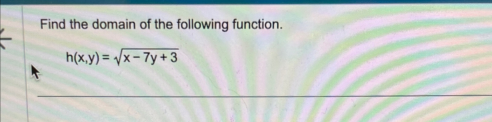 Find the domain of the following | Chegg.com