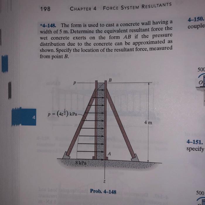 Solved 198 CHAPTER 4 FORCE SYSTEM RESULTANTS 4-150. couple | Chegg.com