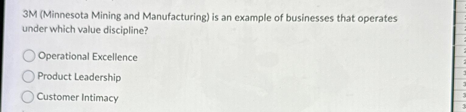 Solved 3M (Minnesota Mining and Manufacturing) ﻿is an | Chegg.com