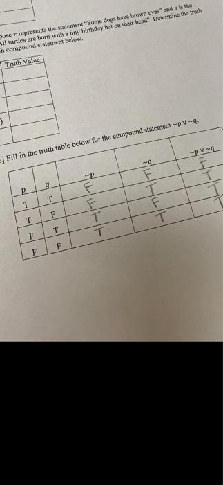 Solved ose represents the statement "Some dogs have brown | Chegg.com