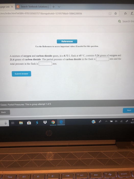 Solved CI Tutored Practice Problem 10.4.4 Use gas laws in | Chegg.com