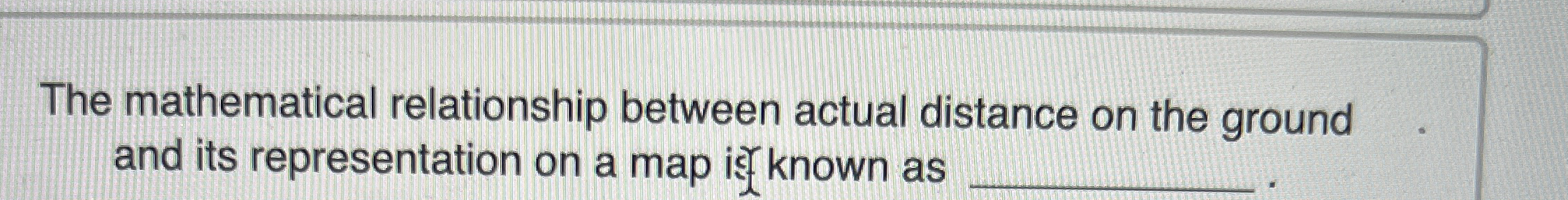 Solved The mathematical relationship between actual distance | Chegg.com