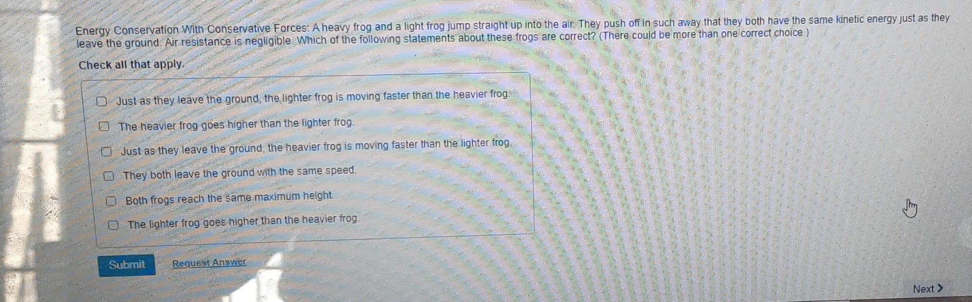 Solved Energy Conservation With Conservative Forces: A heavy | Chegg.com