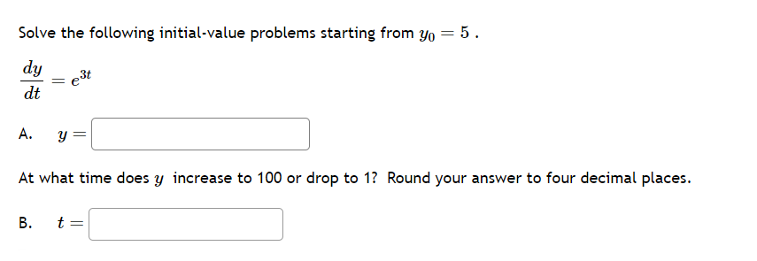 Solved Solve the following initial-value problems starting | Chegg.com