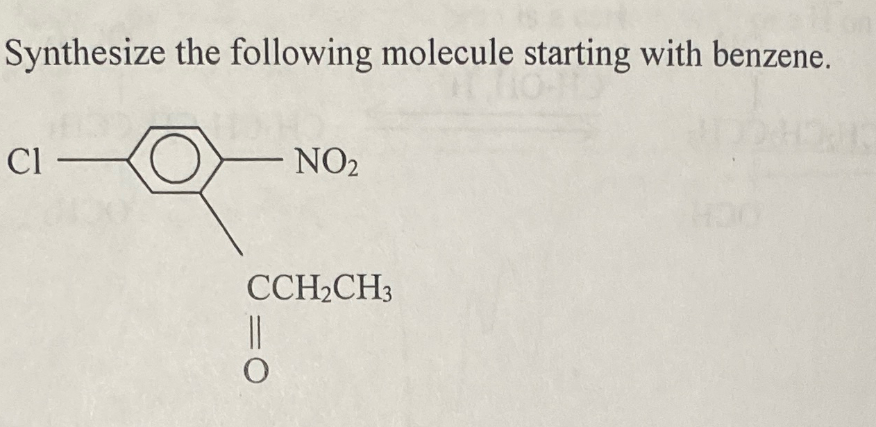 Solved Synthesize the following molecule starting with | Chegg.com