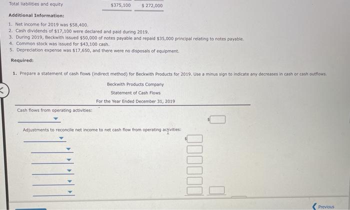Solved Exercise 11-47 (Algorithmic) Preparing the Statement | Chegg.com