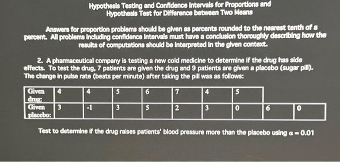 Solved Hypothesis Testing and Confidence Intervals for | Chegg.com