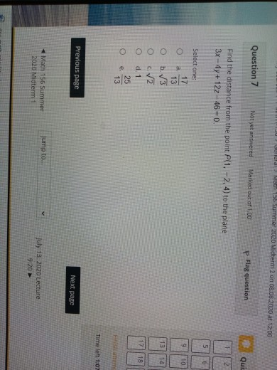 Solved Und Math 158 Summer 2020 Midterm 2 on 08.08.2020 | Chegg.com