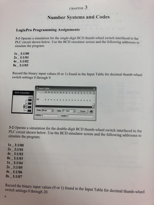 CHAPTER 3 Number Systems and Codes Logix Pro | Chegg.com