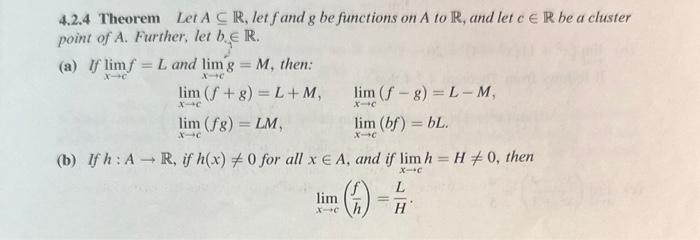 Solved 4. Let f:R→R be a function such that limx→0xf(x)=7. | Chegg.com