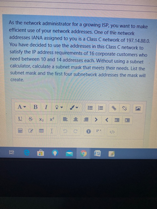 Solved As the network administrator for a growing ISP, you | Chegg.com