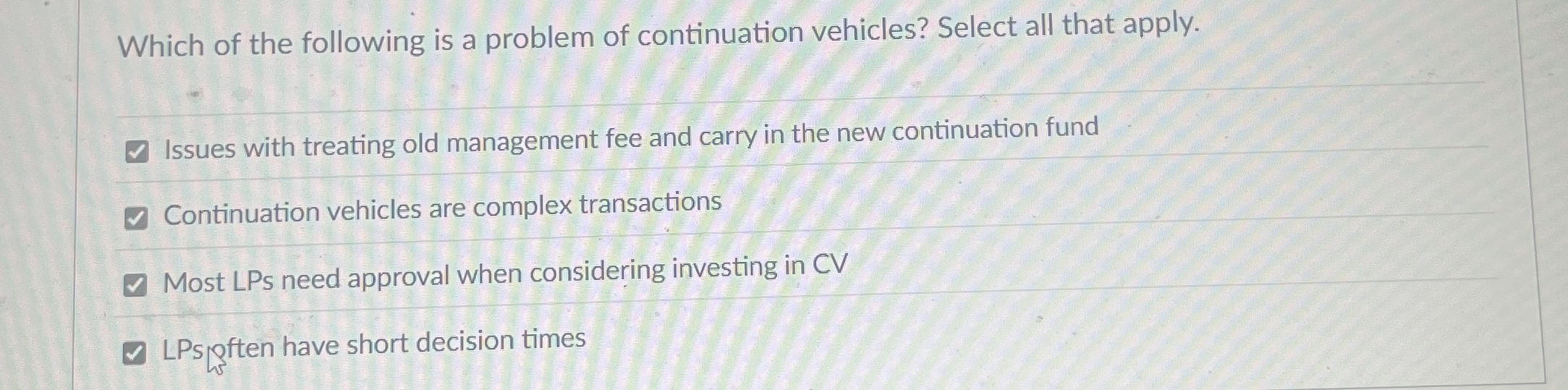 Solved Which of the following is a problem of continuation | Chegg.com
