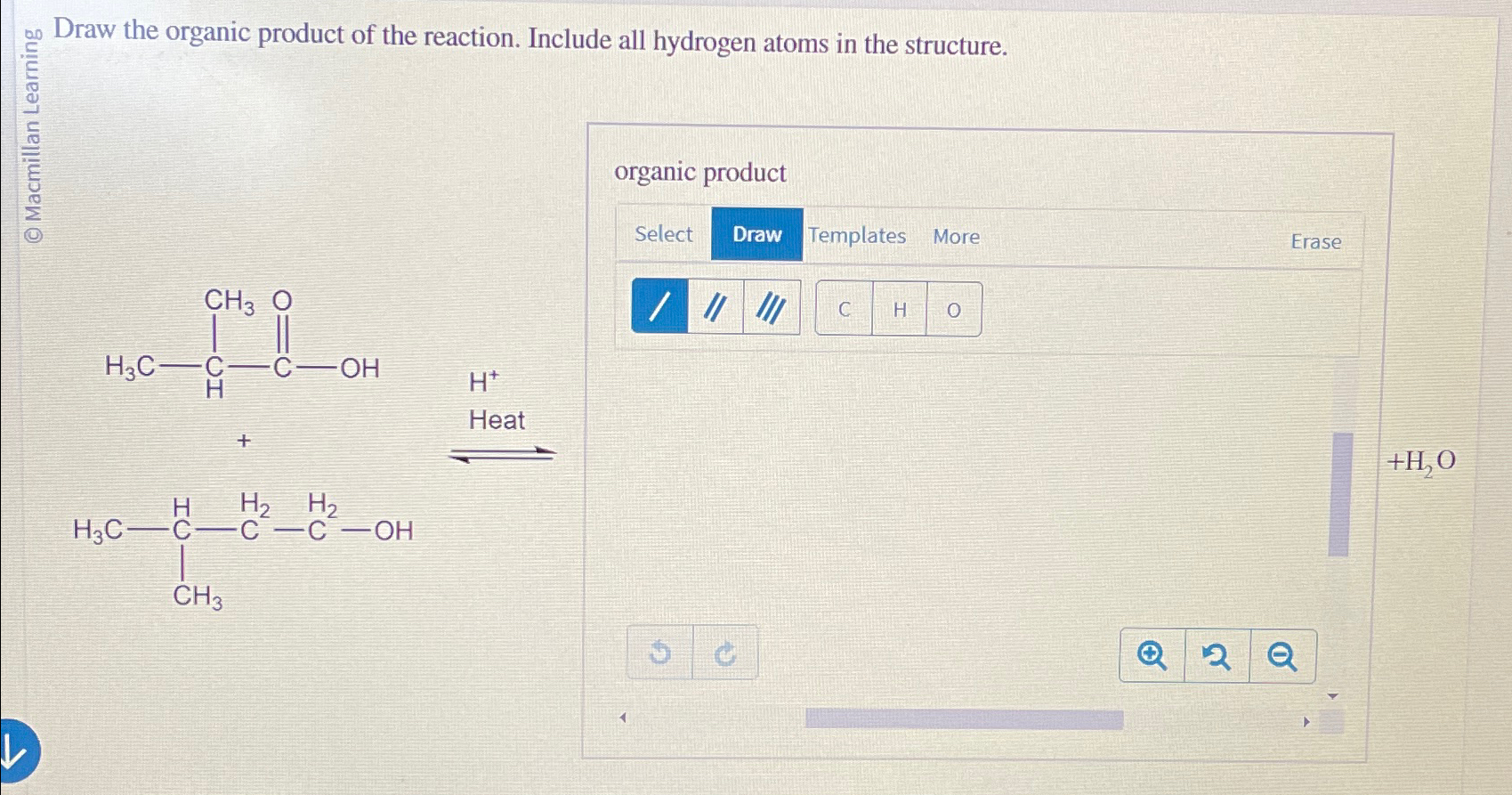 Solved Draw the organic product of the reaction. Include all | Chegg.com