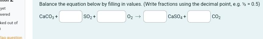 Solved Balance the equation below by filling in values. | Chegg.com