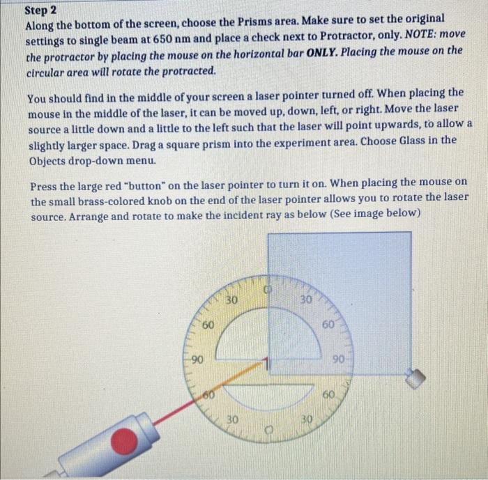 Solved Step 1 Open the Bending Light simulation. When the | Chegg.com