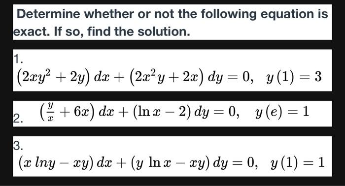 Solved Determine whether or not the following equation is | Chegg.com