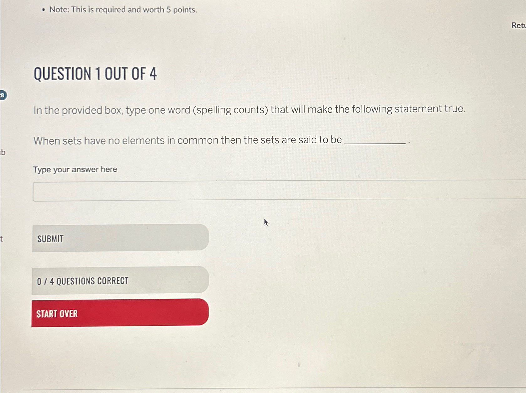 Solved Note: This is required and worth 5 ﻿points.QUESTION 1 | Chegg.com