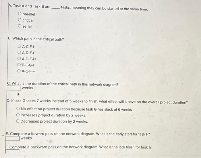 Solved Use this network dagram to respond to the following | Chegg.com