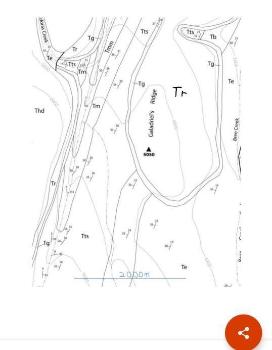 Part 1: Using the first map, calculate the strike and | Chegg.com