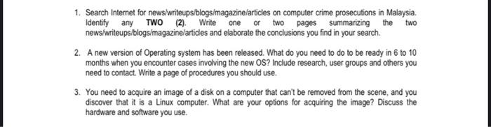 Solved subject: computer forensicbased on the question i | Chegg.com