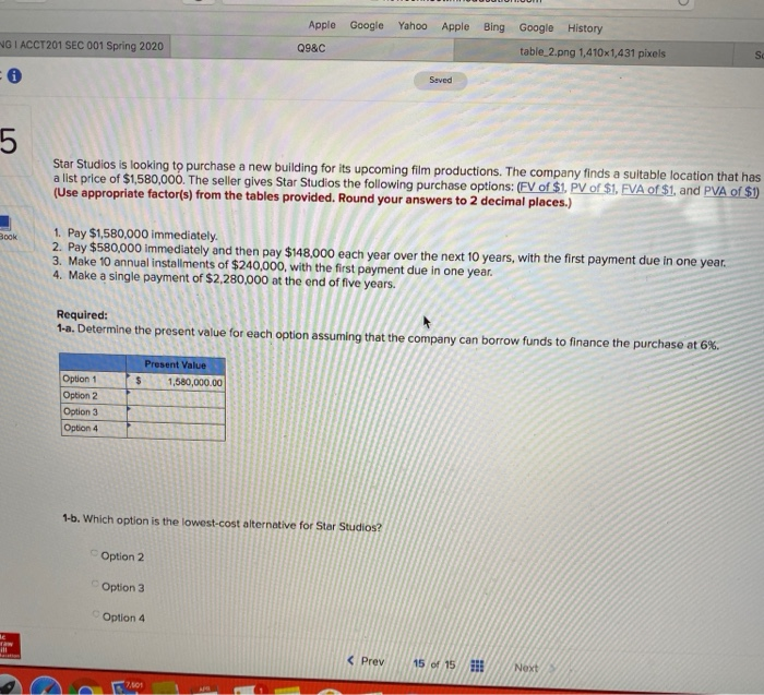 Solved Apple Google Yahoo Apple Bing Google History | Chegg.com