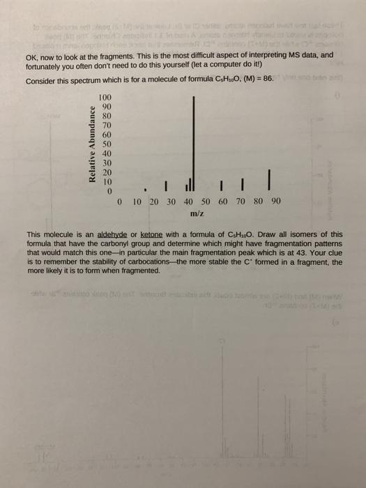 Solved Mass Spectrometry Practice Problems For each | Chegg.com