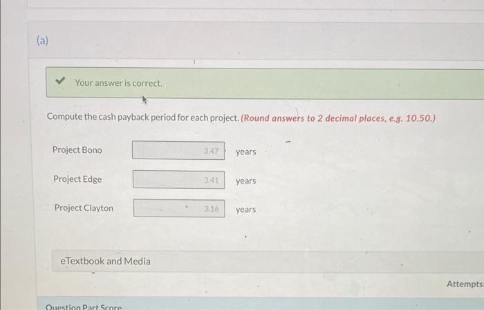 Solved Compute the net present value for each project. | Chegg.com