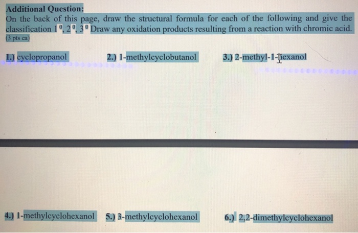 Solved Additional Question: On the back of this page, draw | Chegg.com