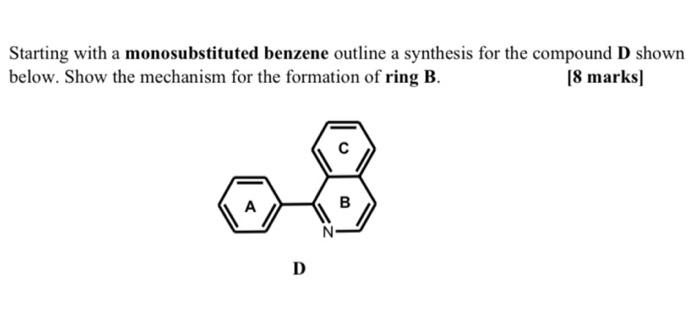 Solved Starting with a monosubstituted benzene outline a | Chegg.com