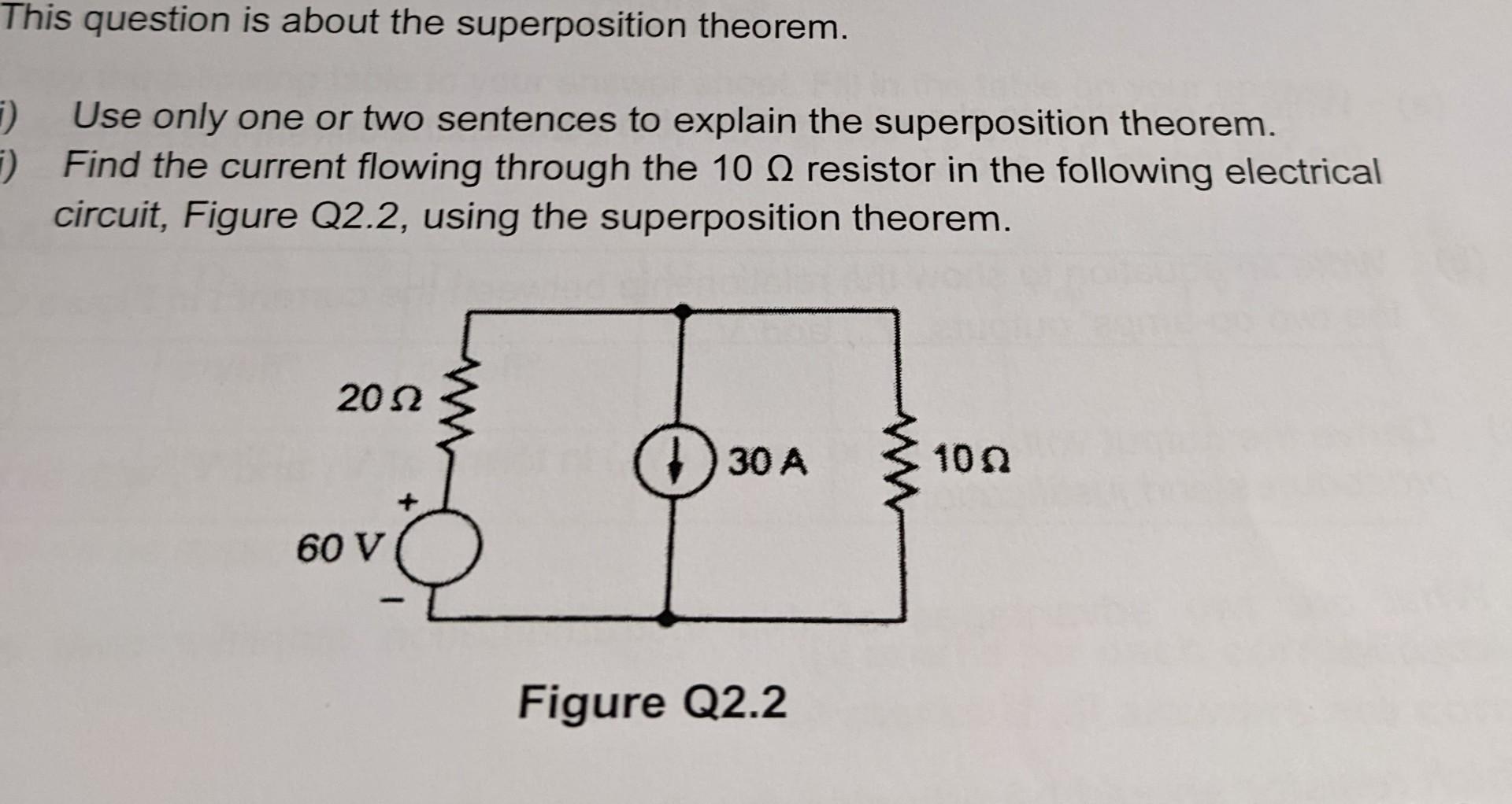 Solved This question is about the superposition theorem. Use | Chegg.com
