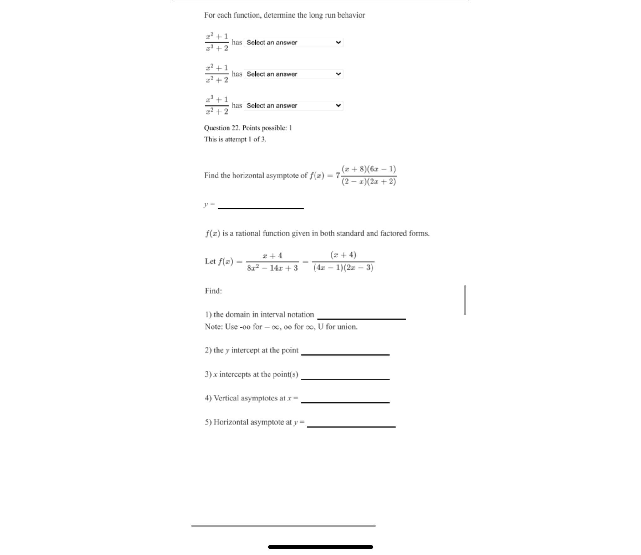 Solved For each function, determine the long run | Chegg.com
