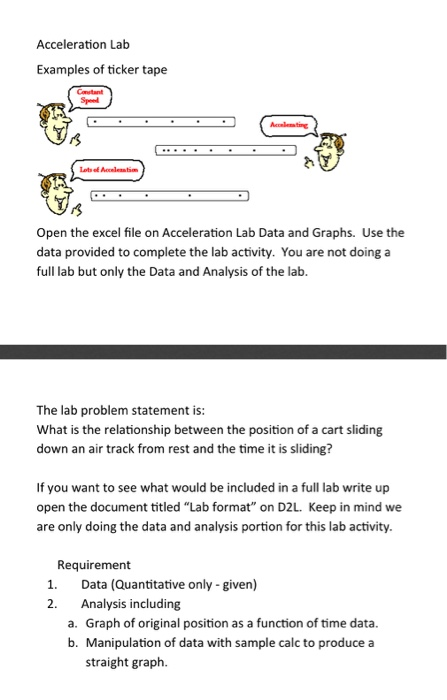 Solved Acceleration Lab Examples of ticker tape Cantant Sed | Chegg.com