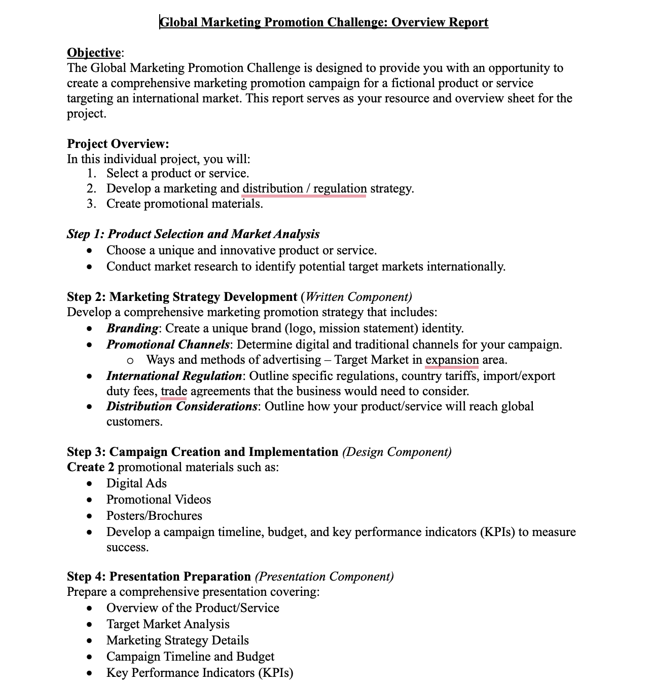 Solved Objective:The Global Marketing Promotion Challenge is | Chegg.com