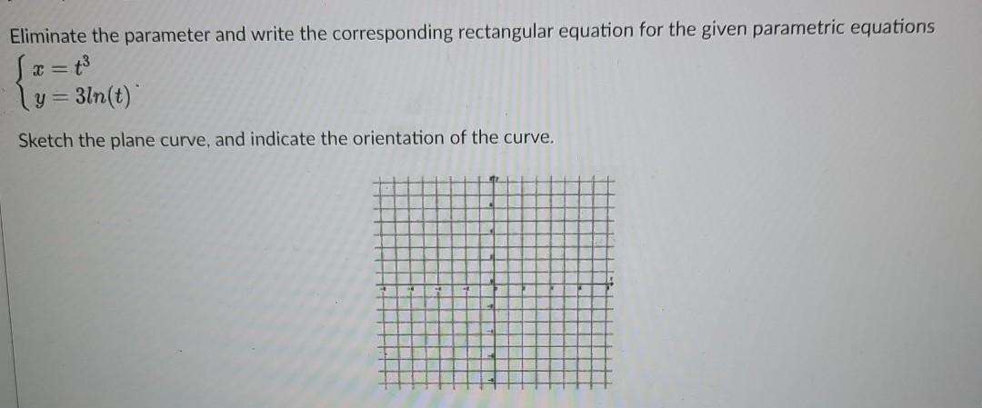 Solved Eliminate the parameter and write the corresponding | Chegg.com